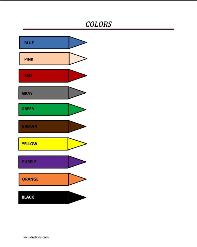 Crayons in English, French, German, and Spanish - Included Kids